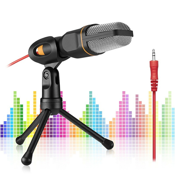 Computer Laptop Recording Microphone Condenser Microphone 3.5mm Wired ...