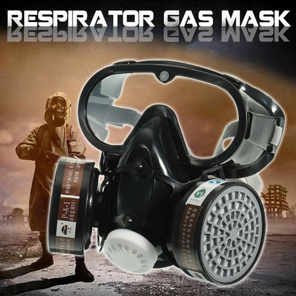 Full Face Gas Mask Painting Spraying Respirator Filter Facepiece Eye ...