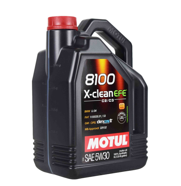 Motul 109471 8100 X-Clean EFE 100% Synthetic SAE 5W30 Motor Oil 5W-30 5 ...
