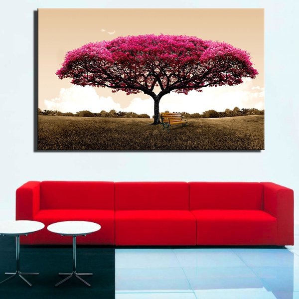 Red Maple Trees Wall Posters For Kids Room Digital HD Print Pop Lucky ...