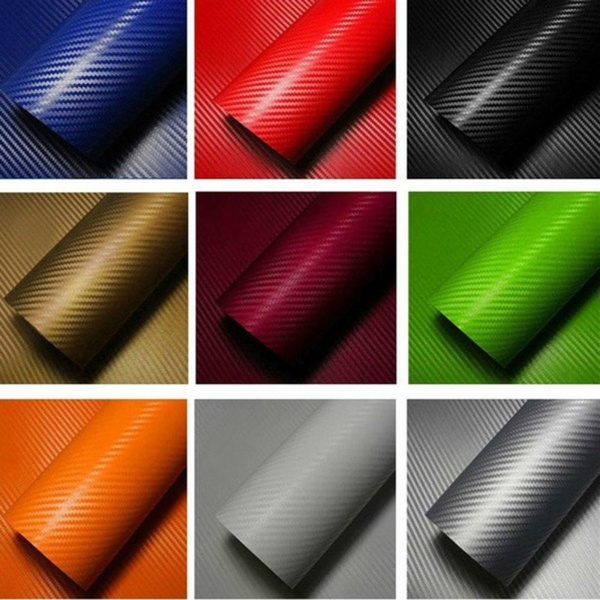 Schwarz Premium Hochglanz Kohlefaser Vinyl Wrap Air Release Bubble Car ...