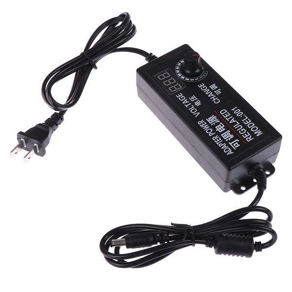 3-12V 5A Voltage Variable Adjustable AC/DC Power Supply Adapter Display ...