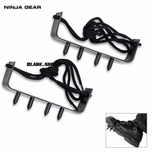 2pc Fully Adjustable Ninja Boot Shoe Foot Claws Climbing Spikes Tekagi ...