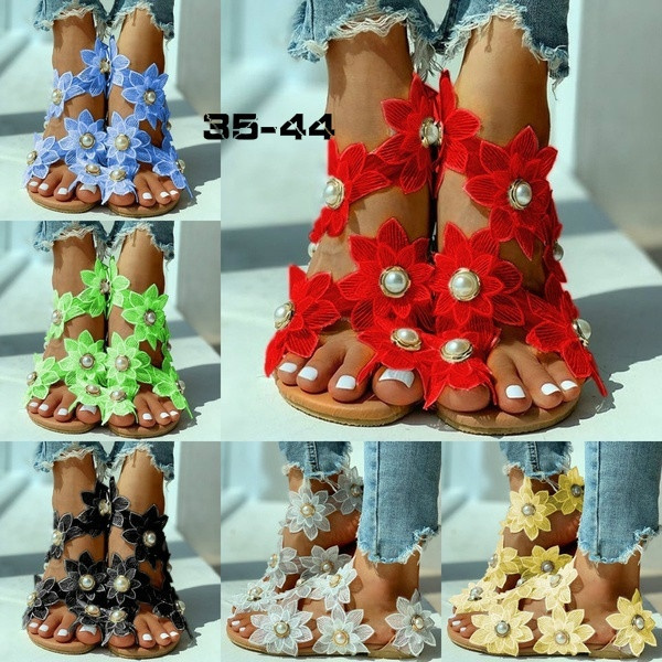 Plus Size Women's New Summer Sandals Multicolor Fashion Women Shoes ...