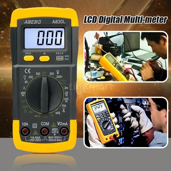 Digital LCD Voltmeter Ammeter Ohmmeter Multimeter Volt AC DC Tester ...