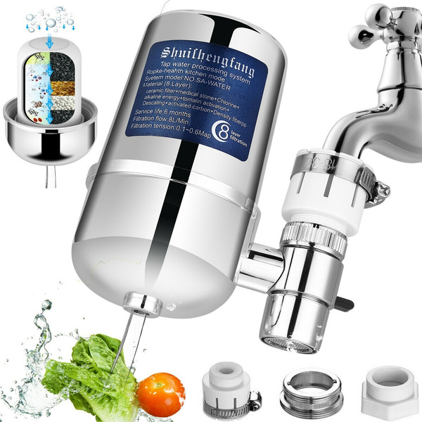 Reusable Tap Water Purifier, Kitchen Sink Installation, Filtered Tap ...