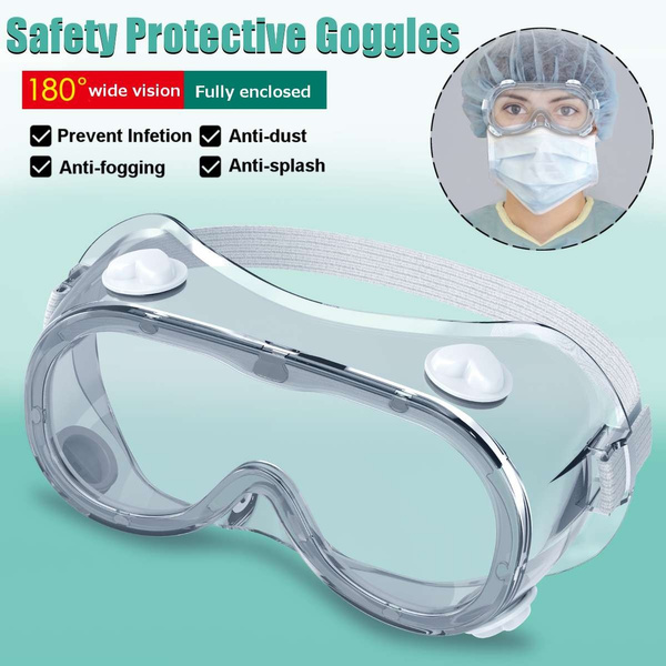 2 Type Protective Safety Goggles Wide Vision Disposable Eyewear ...
