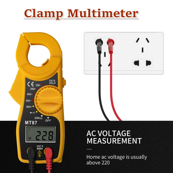 1 Pc MT87 Digital Multimeter Amper Clamp Meter Current Clamp AC/DC ...
