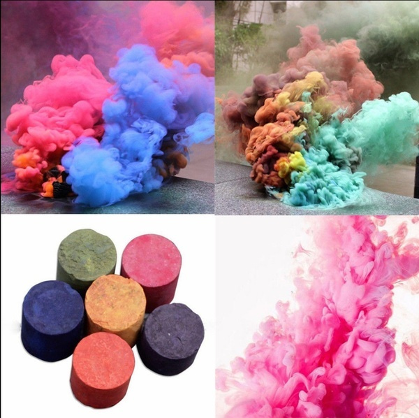 7 Colors Smoke Cake Smoke Effect Show Round Bomb Photography Aid Toy ...
