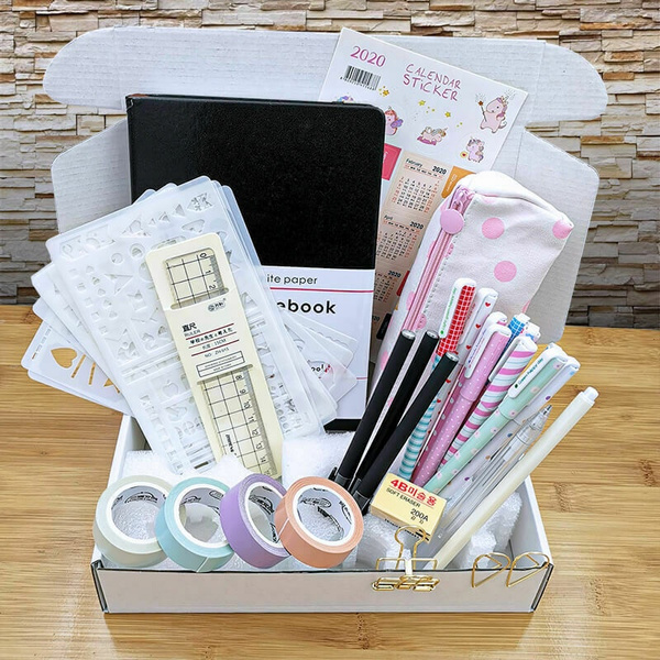 Bullet Journal Kit Starter Set - A5 Hard Cover Dotted Notebook, Bullet ...