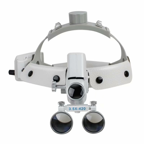 Newest Dental Binocular Loupes Glasses Head Band Magnifier with LED ...