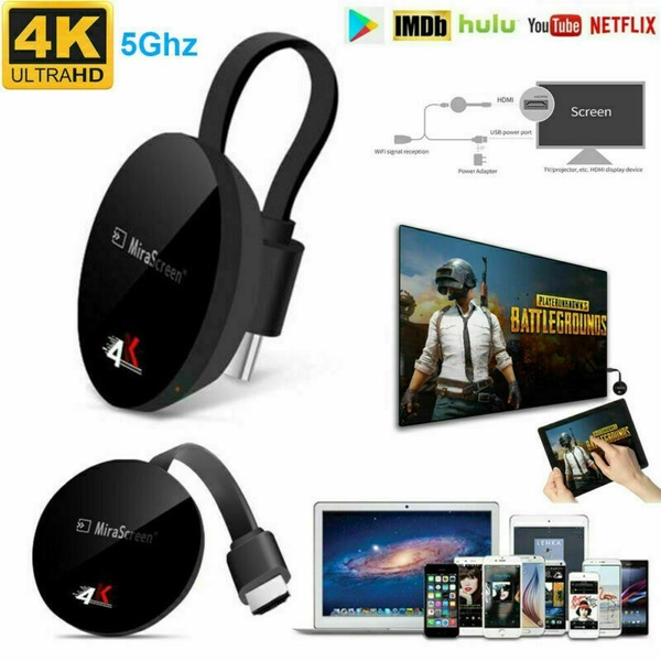 5G MiraScreen Chrome 4K Digital HDMI HDMedia Video Streamer Player NeP ...