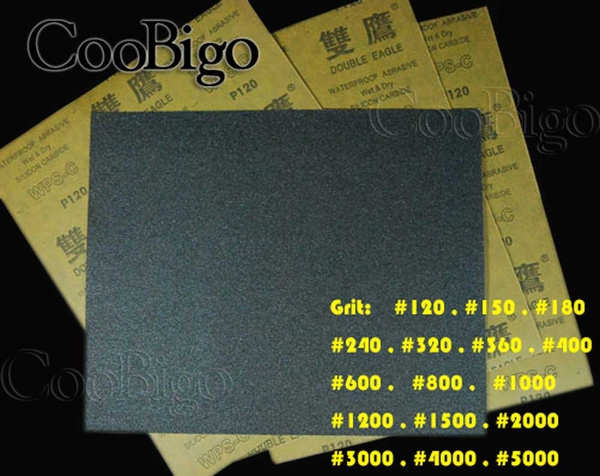 1 Sheet Pack 9" x 11" Sandpaper 120~~5000 Grit WET DRY Waterproof ...