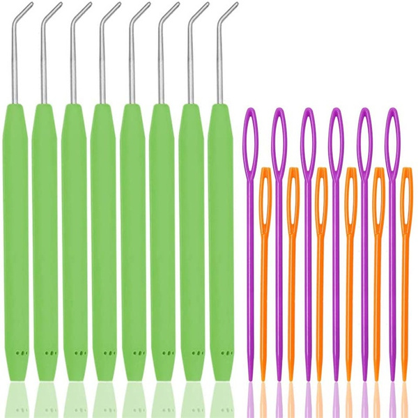 20pcs Loom Crochet Hook Set Knitting Loom Hook Sewing Needles Kit for ...