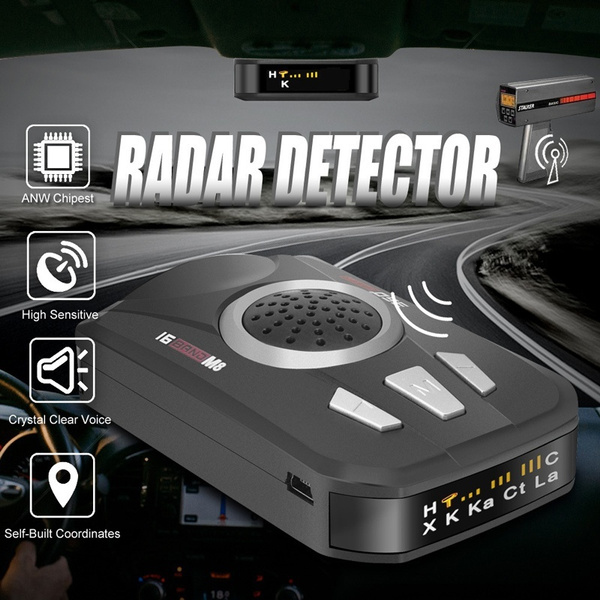 M8 Universal Car Radar Detector Full Band Scanning Car Radar Voice ...