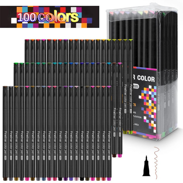 Art Marker Fineliner Pens Bullet Journal 36 60 100 Colors Drawing ...