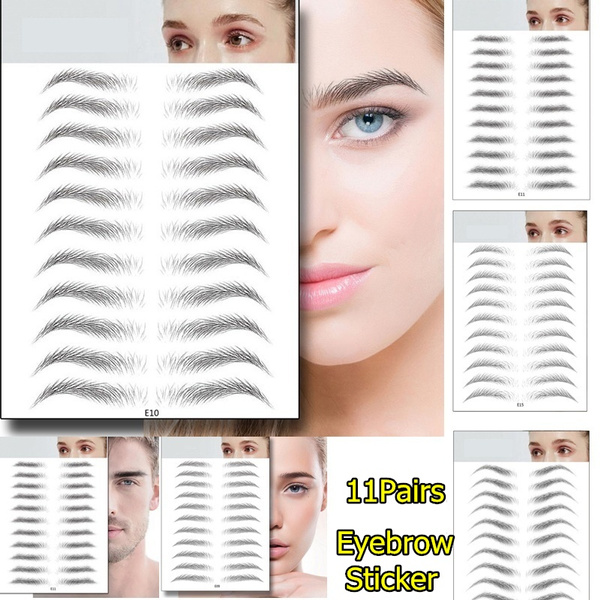 3D Hair-like Eyebrow Tattoo Sticker False Eyebrows 7 Day Long Lasting ...
