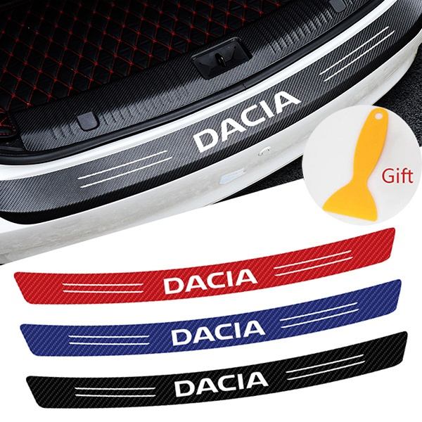 1pcs Car Styling Carbon Fiber Car Rear Bumper Trunk Stickers For DACIA ...