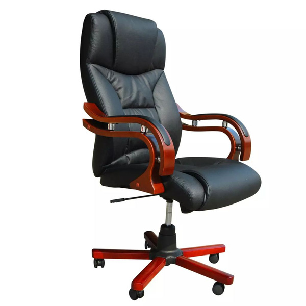 Office chair luxury executive BOSS leather mix black Bürostuhl ...