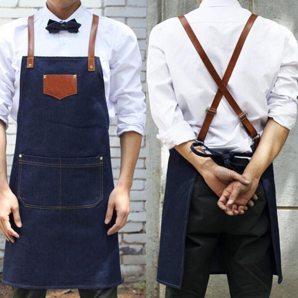 Kitchen Restaurant Work Denim Apron Cowboy Chef Cooking Kitchen Apron ...
