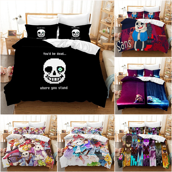 3D Undertale Game Frisk Sans Papyrus Pattern Duvet Cover with Pillow ...