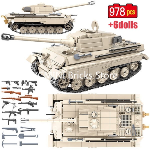 978PCS German WW2 Heavy Tank Military Tank Army Soldier Figures Weapon ...