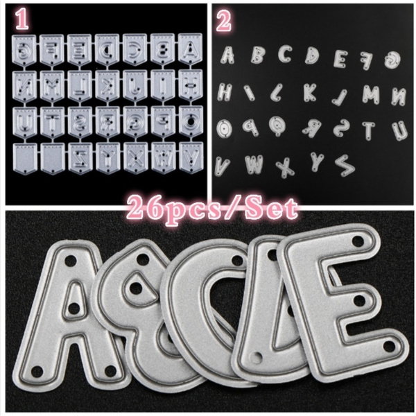 26pcs/Set Alphabet Metal Die Cutting Dies DIY Scrapbooking Embossing ...
