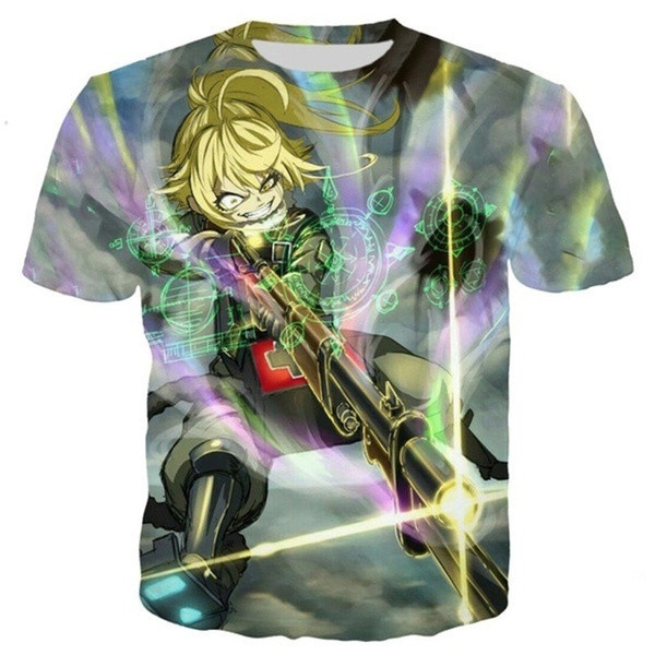 Anime Youjo Senki Tanya Saga the Evil New 3D Graphics Tshirts Fashion ...