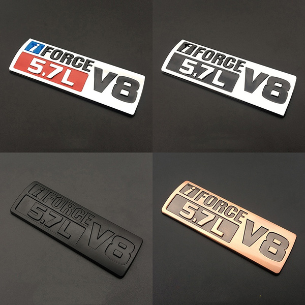 Car Styling Rear Side Sticker Metal Decal for Toyota 4x4 V8 5.7L logo ...