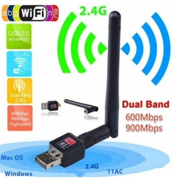 600/900Mbps Wireless USB WiFi Adapter Dongle Network LAN Card 802.11b/g ...