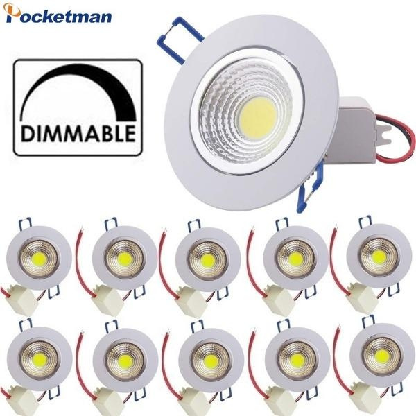 5/10 Pack COB Dimmable LED Recessed Downlight,9W COB LED Spotlight ...