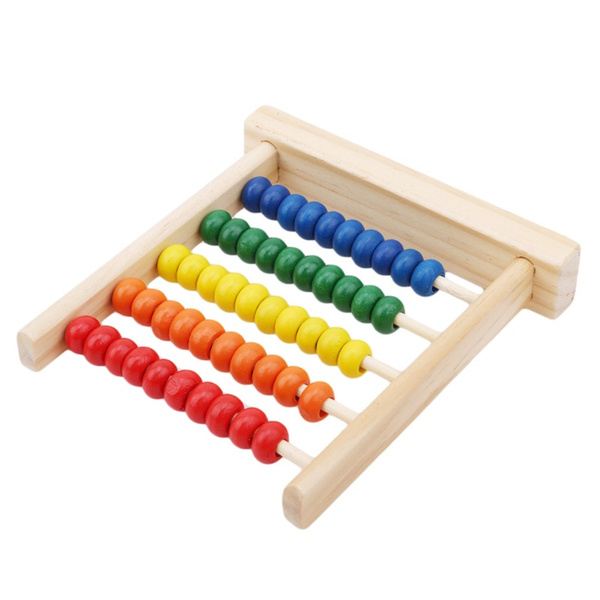 Mini Wooden Abacus Children Early Math Learning Toy Numbers Counting ...