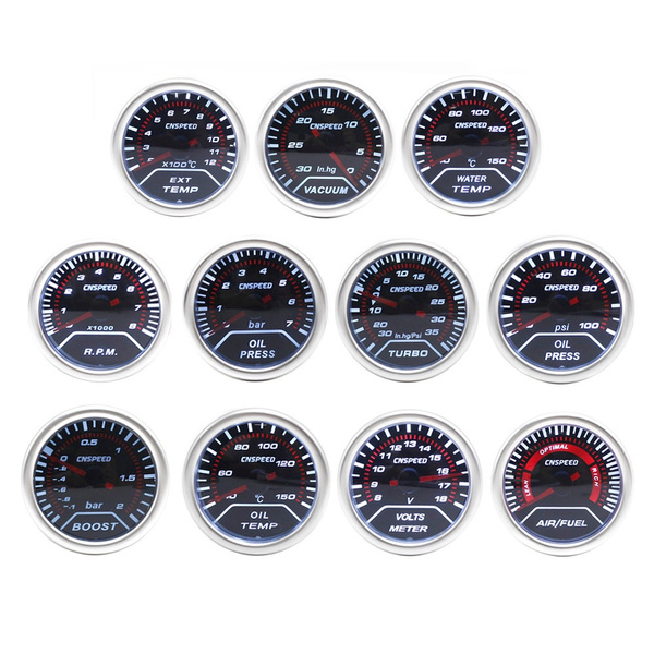 2 "52mm Car Boost Gauge Bar Psi Exhaust Gas Temp Water Temp Oil Press ...