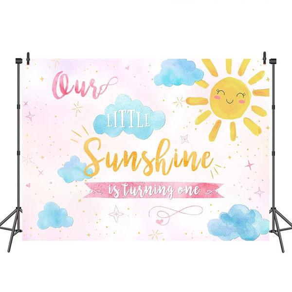 Sunshine First Birthday Background Little Sunshine Birthday Photography ...