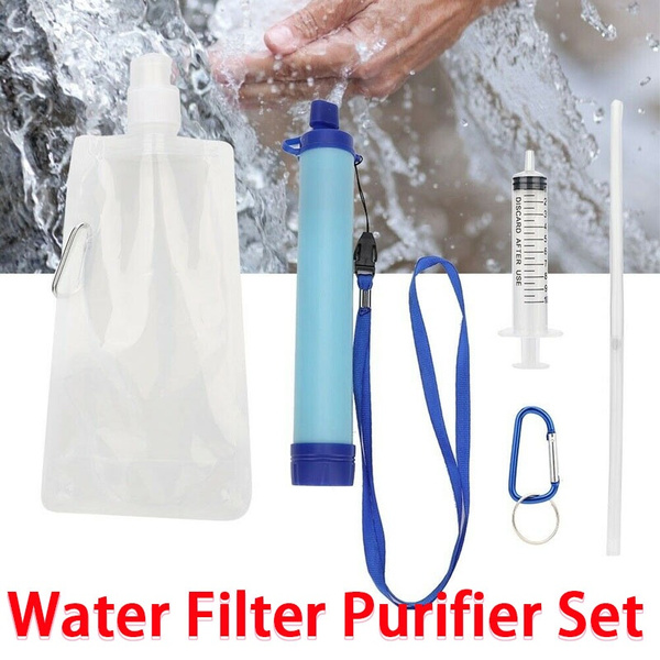 Hiking Outdoor Water Purifier Set Camping Hiking Emergency Life ...
