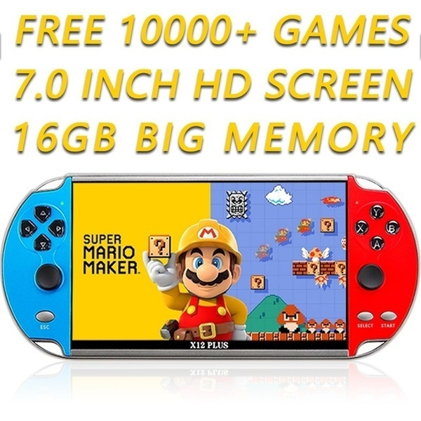 2020 New 7-inch HD large screen X12 Plus Retro handheld game console ...