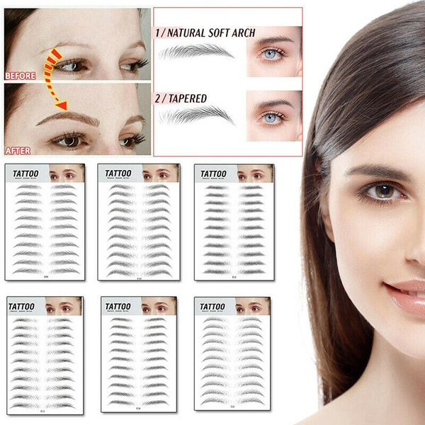 Eyebrows Patch Makeup Semi-Permanent Lasting Eyebrow Tattoo Sticker ...