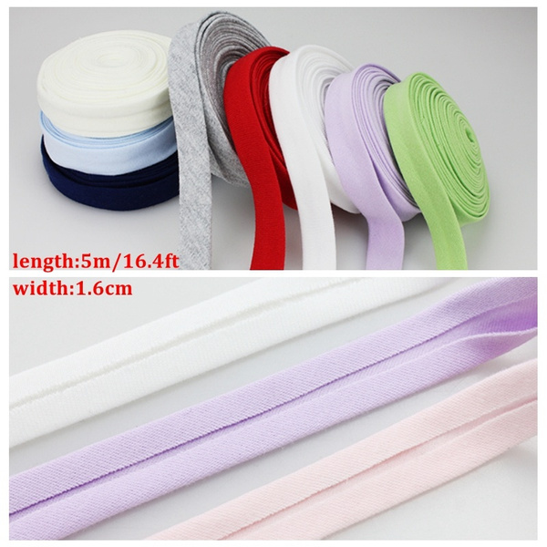 5M Cotton Elastic Bias Binding Ribbon Strap Sewing Craft Webbing ...