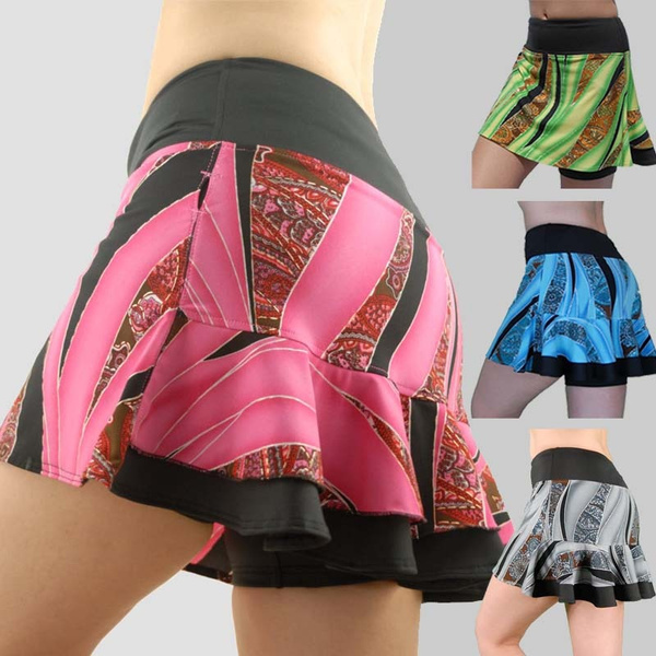 Women's Fashion Ruffled Running Skirt Tennis Skort Athletic Skirt ...