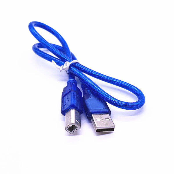 Transparent Blue 50cm USB 2.0 Printer Cable Type A Male to Type B Male ...