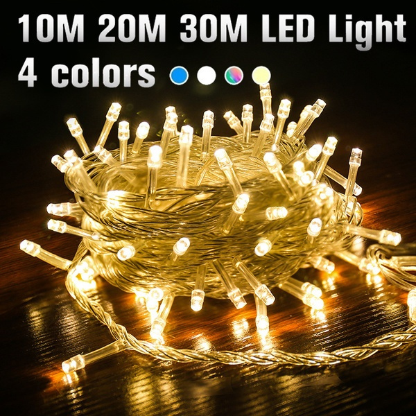 EU/US Plug 220V 10m/100 LED/20m/200 LED/30m/300LED Holiday Led String ...