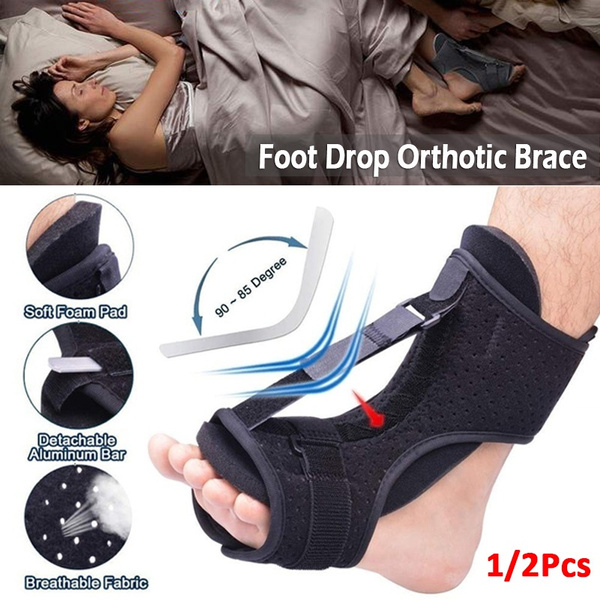1/2Pcs Adjustable Foot Drop Orthotic Brace Plantar Fasciitis Night ...