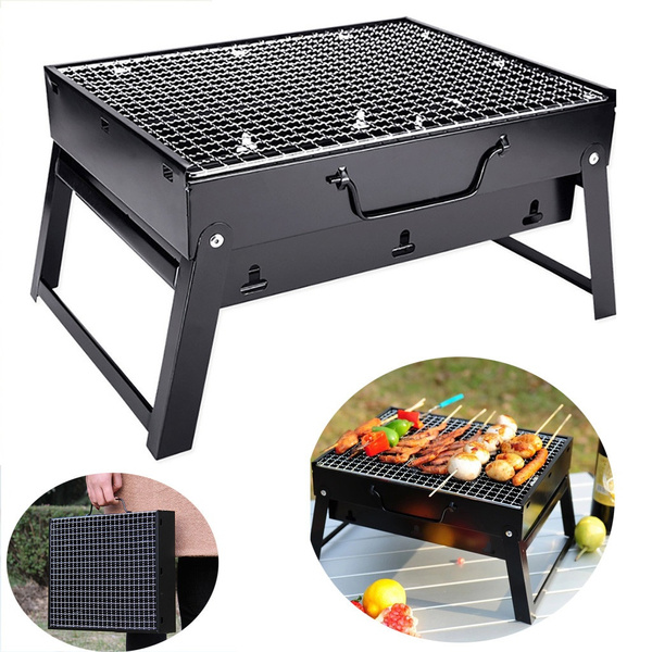 Large Portable BBQ Barbecue Steel Charcoal Grill Outdoor Patio Garden ...