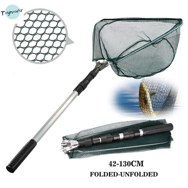 TEYNEWER Telescopic Foldable Aluminum Alloy Fishing Net Triangular ...