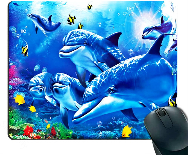 Blue Mouse Pad ,Blue Sea World Coral Dolphin Mouse Pad | Wish