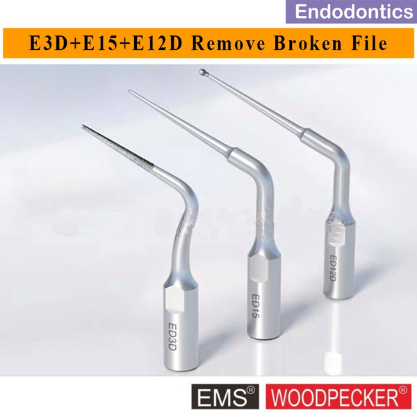 3 pcs Taking Broken File Set Endo Dental Ultrasonic Endodotic Tips E12D ...