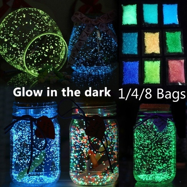 1/4/8 Bags Fluorescent Sand Glow Particles Sand Pigment Colored ...