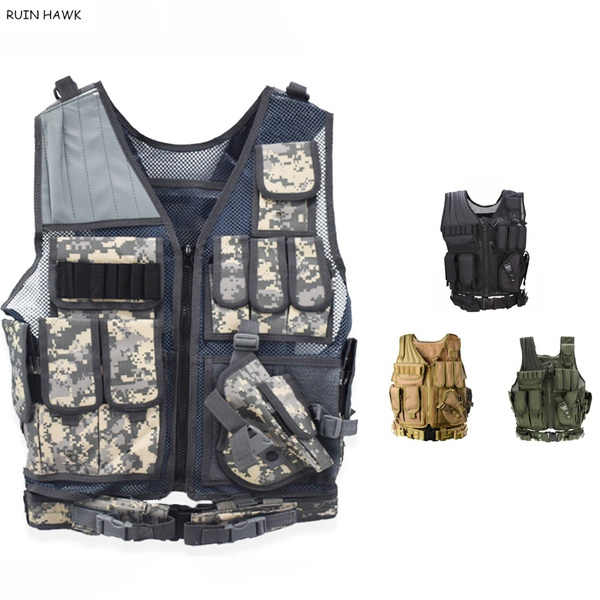 2022 Military Tactical Vest Outdoor CS Field Equipment Camouflage ...