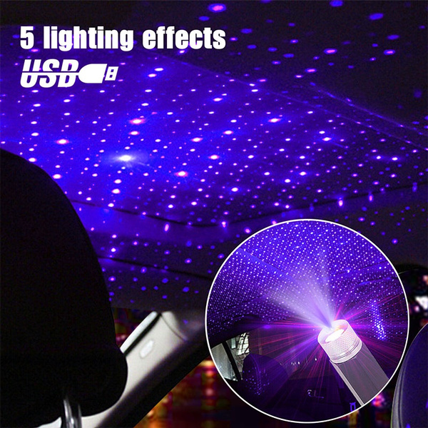 New Mini LED Car Roof Star Night Light USB Decorative Lamp Projector ...