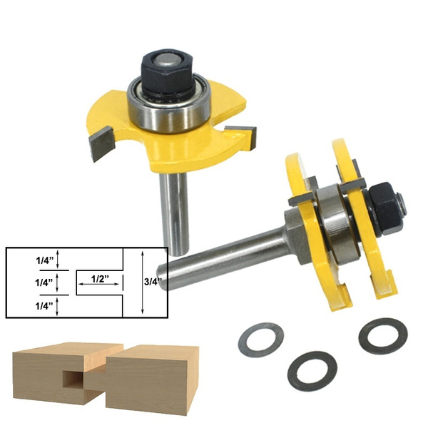 2PC Woodwork Milling Cutter Mortise and Tenon Cutter Handmade Tool 3 ...